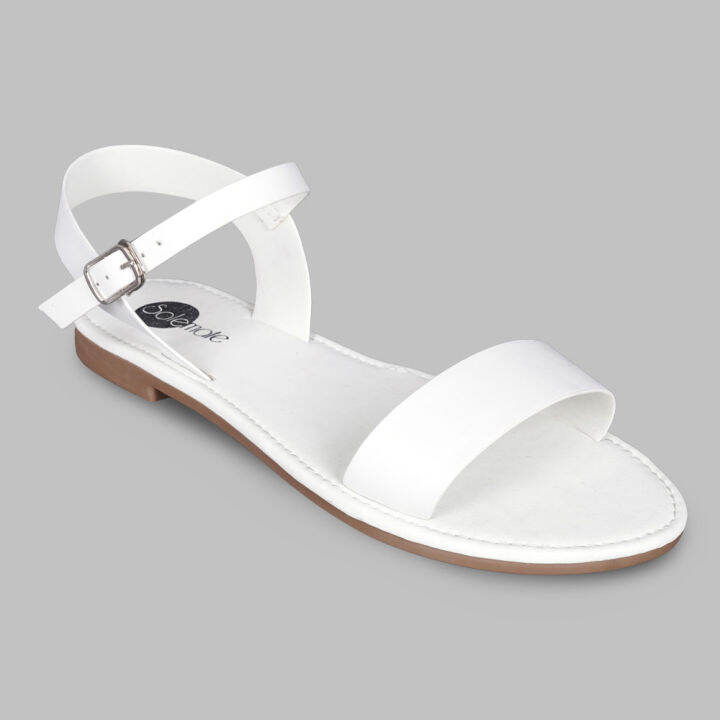 Solemate Women's Gia Flat Sandals in White | Lazada PH