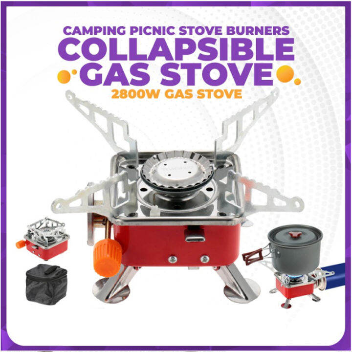 Collapsible 2800W Gas Stove Portable Outdoor Backpacking Gas Camping ...
