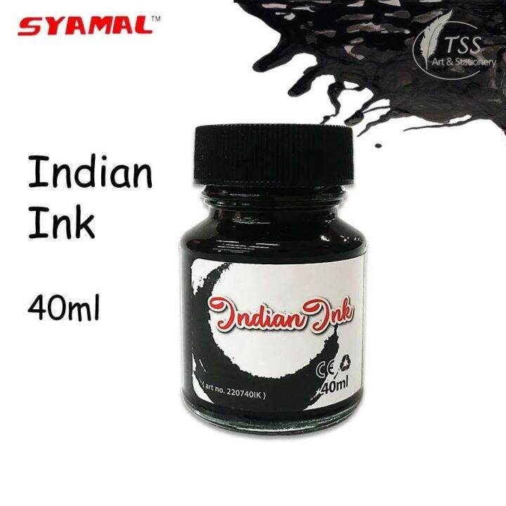 Syamal Indian Ink, 40ml Bottle, Black Indian Drawing Ink, comic ...