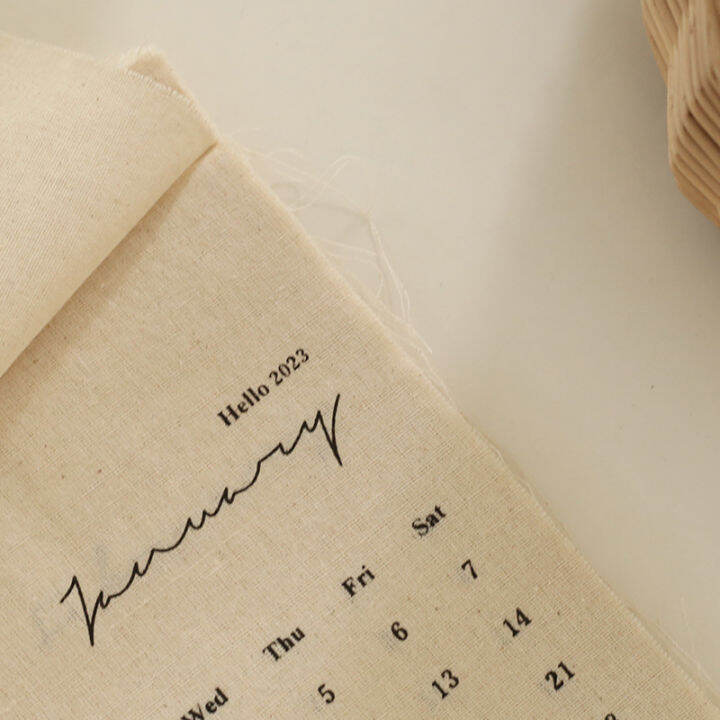 GJCUTE Kalender Gantung Tahun Baru 2023, Dekorasi Properti Foto Kain ...