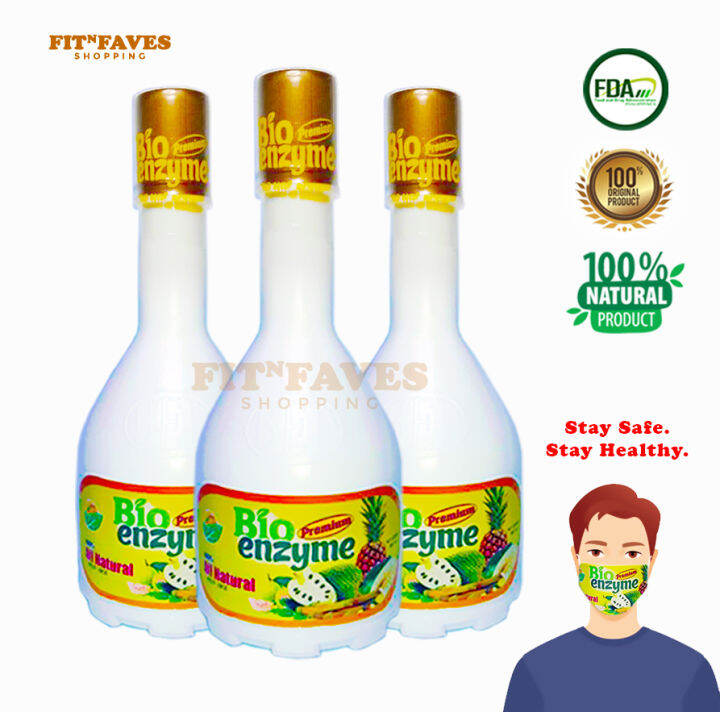 Original BIOENZYME PREMIUM Set of 3 Natural Food Supplement ...