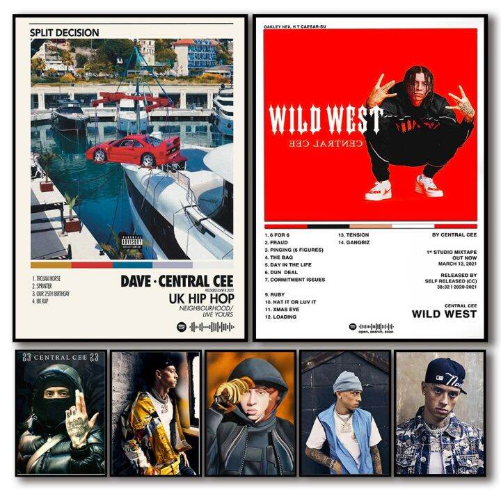 Central Cee โปสเตอร์ Hip Hop Rapper อัลบั้ม Sprinter ภาพความงามภาพวาด ...