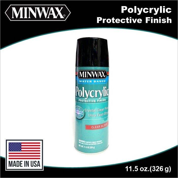 Minwax Polycrylic Protective Finish, Aerosol, Clear Gloss, 11.05 oz ...