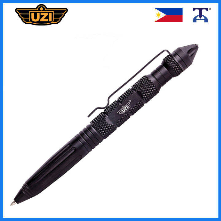 Uzi Defender Aircr*ft Alum*num TacPen 6 with Glass Bre*ker Black ...