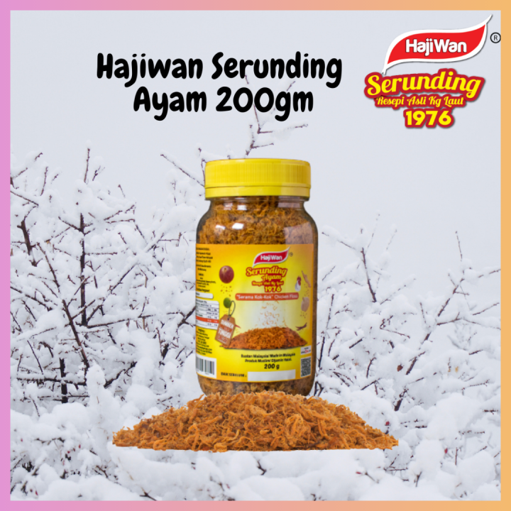 Serunding Ayam, Chicken Floss Sebotol 200gm HajiWan Serunding Kg. Laut ...