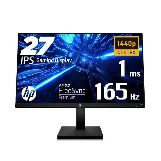 HP Gaming Monitor 27 Inch 2560 x 1440 1ms 165Hz Drive IPS Matte HP X27q ...
