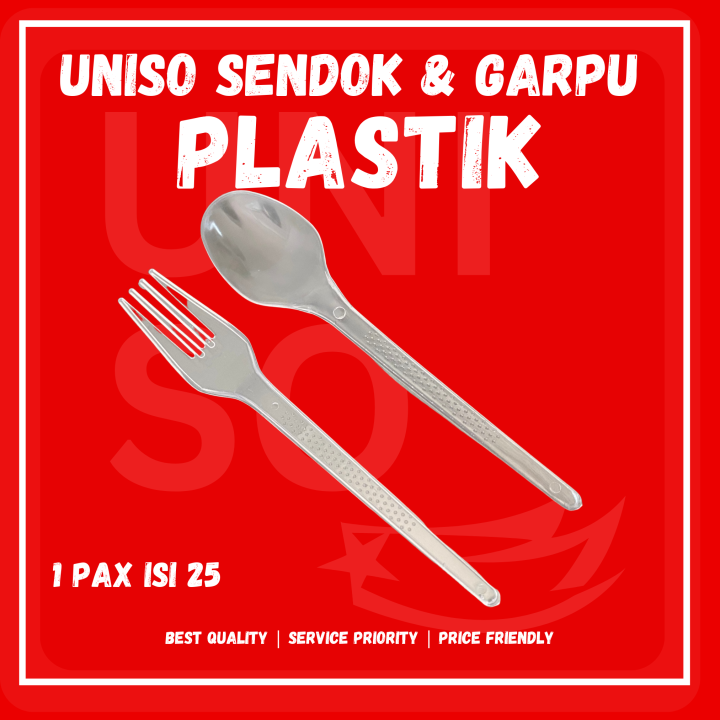 UNISO SENDOK DAN GARPU PLASTIK GANGANG BINTIK TIDAK LICIN KUAT DAN ...