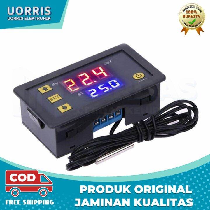 Termostat Temperatur Controll Digital DC 12V 220V Thermostat Pengontrol ...