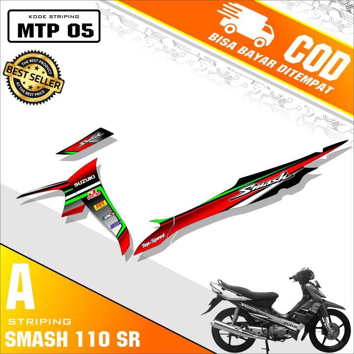 (PALING DICARI) Sticker Striping Smash 110 SR-Stiker Variasi Lis Motor ...