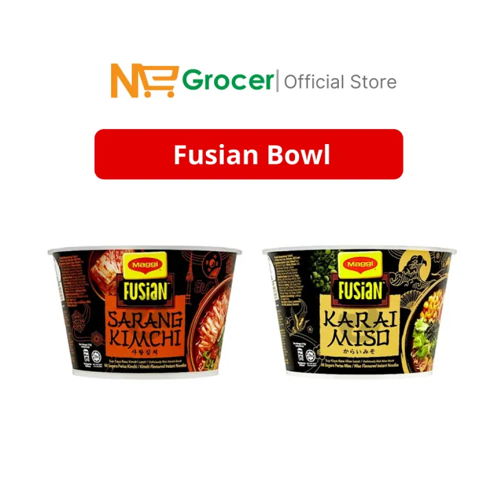 MAGGI Instant Noodle Bowl Fusian Sarang Kimchi / Karai Miso | NE Grocer ...