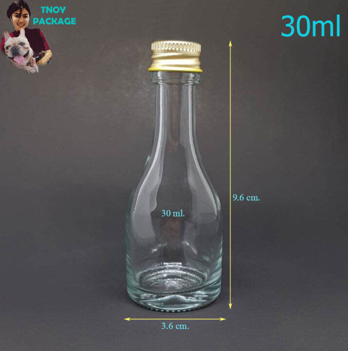 ขวด 30 มล. (ยกลัง232ใบ) ขวดแก้ว 30ml ขวดแก้วใส 30cc จุกเบอร์1 + ฝาโลหะ ร้านTnoy Package (ส่ง ...