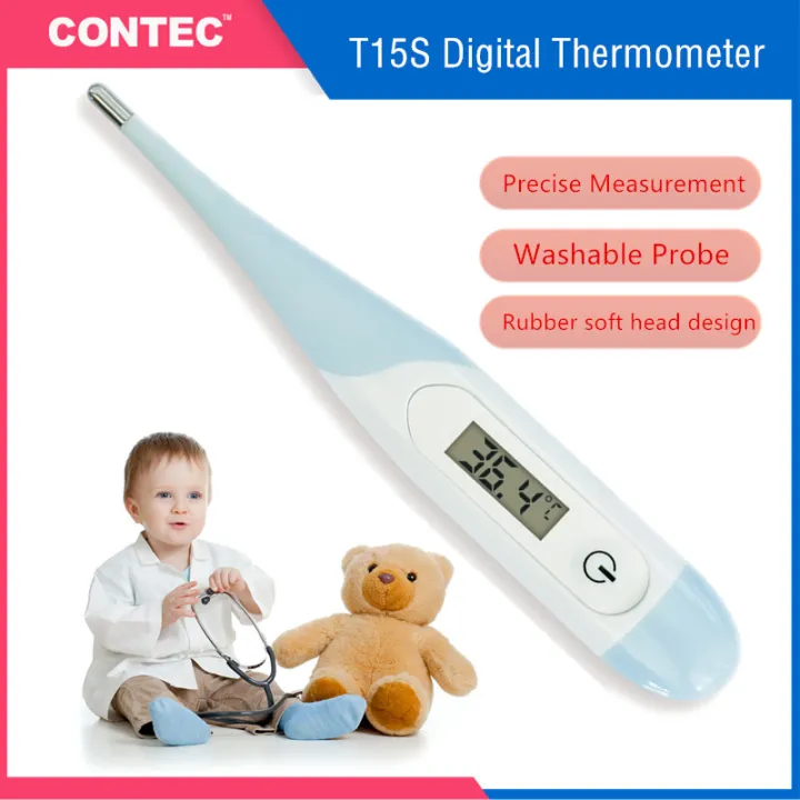 CONTEC T15S Digital Thermometer Soft Head Temperature Probe Baby Infant ...
