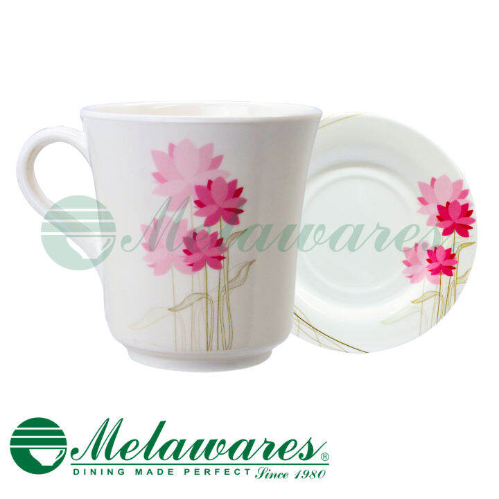 Melawares Pink Flora 6pc Cup and 6pc Saucer Set | Lazada PH