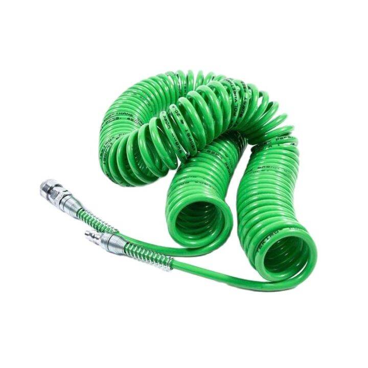 Selang Kompresor PU Recoil Hose Selang Compressor Sepiral 6 Meter Hijau ...
