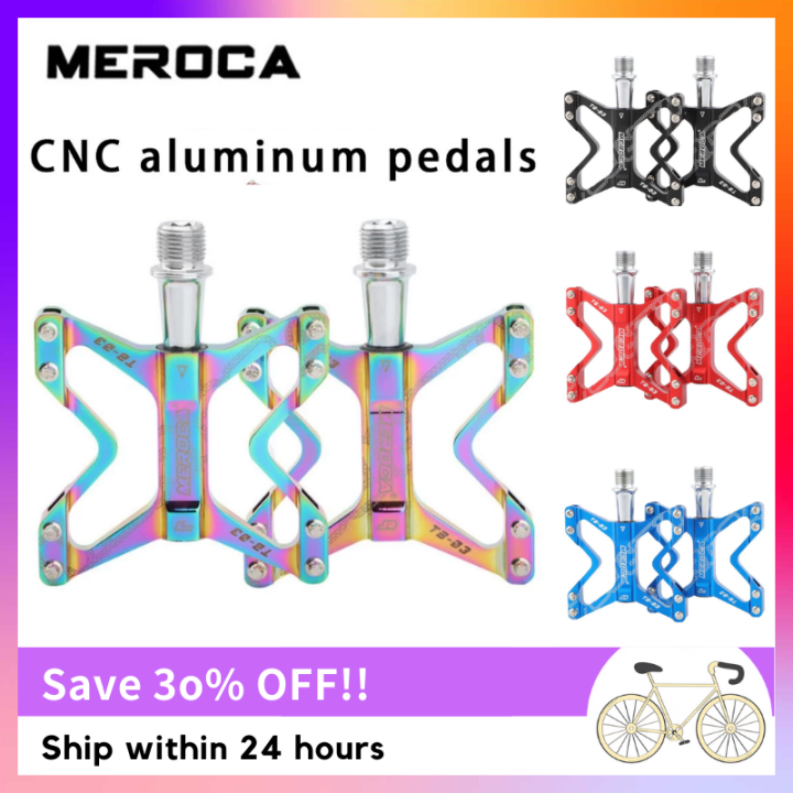 MEROCA เบาพับจักรยานเหยียบจักรยานเสือภูเขาเหยียบอลูมิเนียมน้ำหนักเบา DU ...