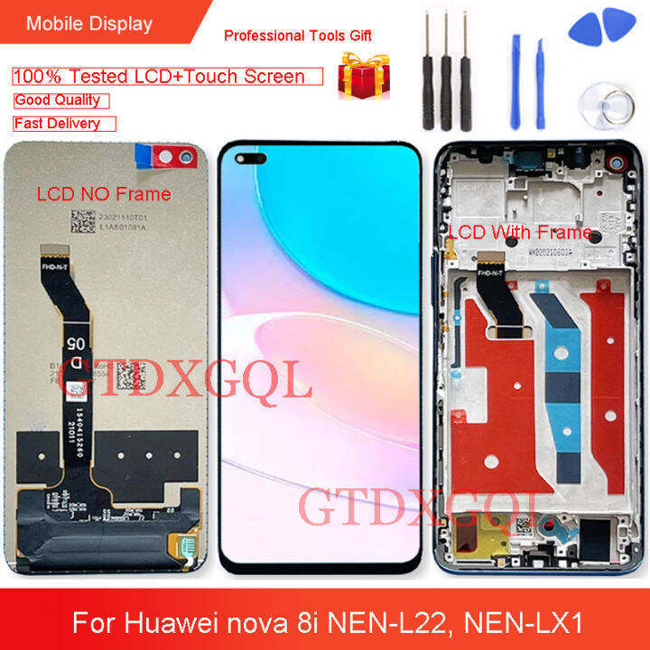 ของแท้6.67นิ้วสำหรับ NEN-L22 8i Huawei Nova ชิ้นส่วนประกอบดิจิไทเซอร์ ...