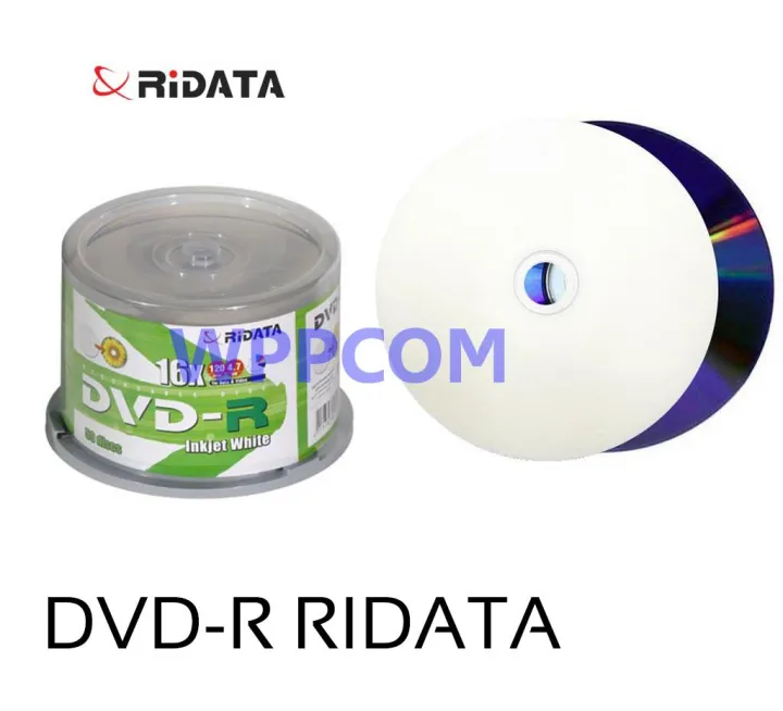 แผ่นดีวีดี Ridata DVD-R Printable 4.7GB 16x/120min (50 pcs) | Lazada.co.th