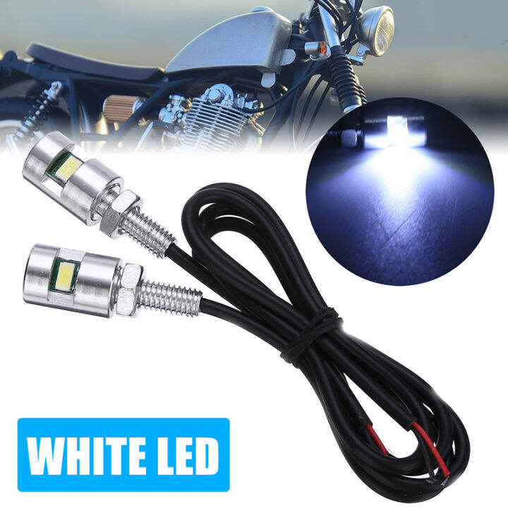 2x Chrome Car Motor 12V White SMD LED License Plate Screw Bolt Light ...