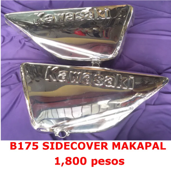 Barako 175 Side Cover Stainless Pair "Kawasaki Logo" | Lazada PH