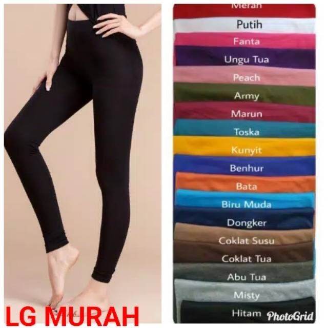 LEGGING POLOS CELANA PANJANG LEGING WANITA DALAMAN BAWAHAN SENAM ...