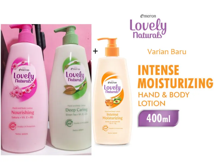 Emeron Lovely Natural Body Lotion 400ml - Handbody Lovely Natural 400ml - Hand & Body ...