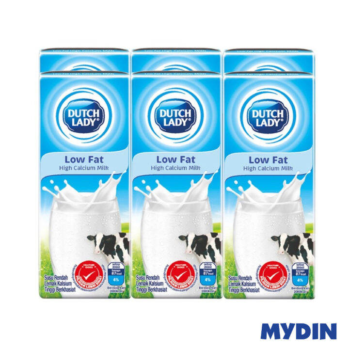 ♞Dutch Lady Pure Farm Low Fat UHT Milk (200ml x 6) | Lazada