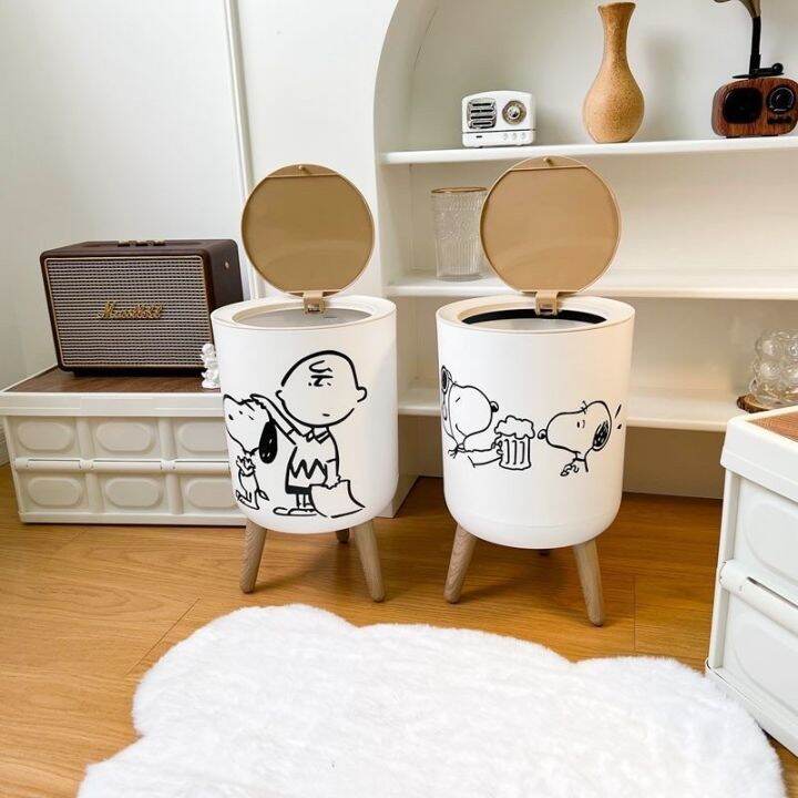 Cute Cartoon Nordin Style Dustbin Decorative Dustbin with Lid High ...