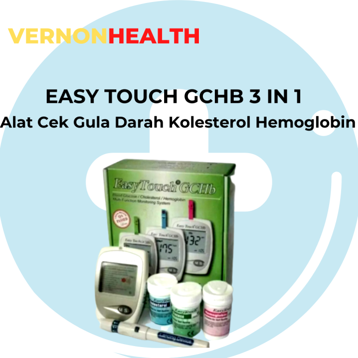 Alat Cek Gula Darah Kolesterol Hemoglobin Easy Touch GCHB 3 in 1 Easytouch | Lazada Indonesia