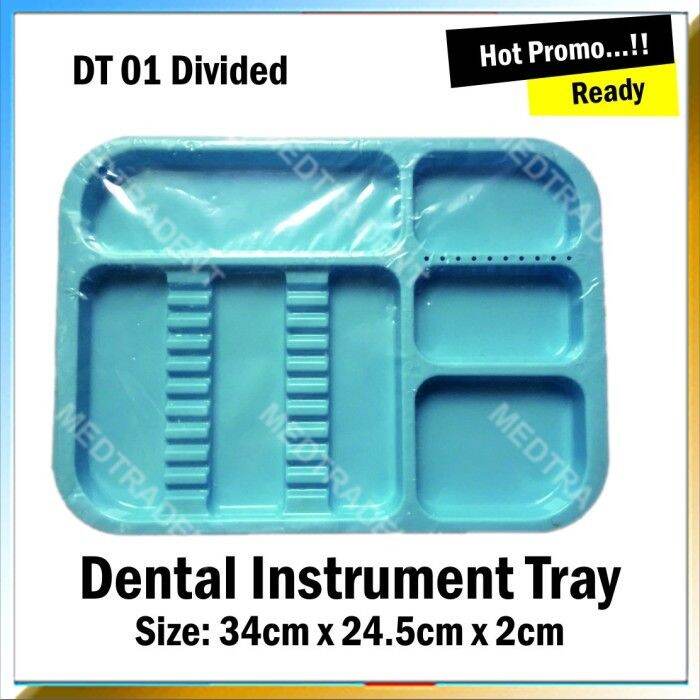 Instrumen Tray Plastik Sekat/ Nierbeken DT01 Divided Biru | Lazada ...