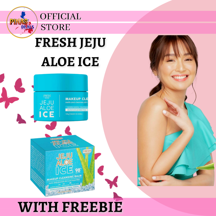 FRESH SKINLAB JEJU ALOE ICE MAKEUP CLEANSING BALM 100G WITH NIACINAMIDE COOLING SENSATION ...