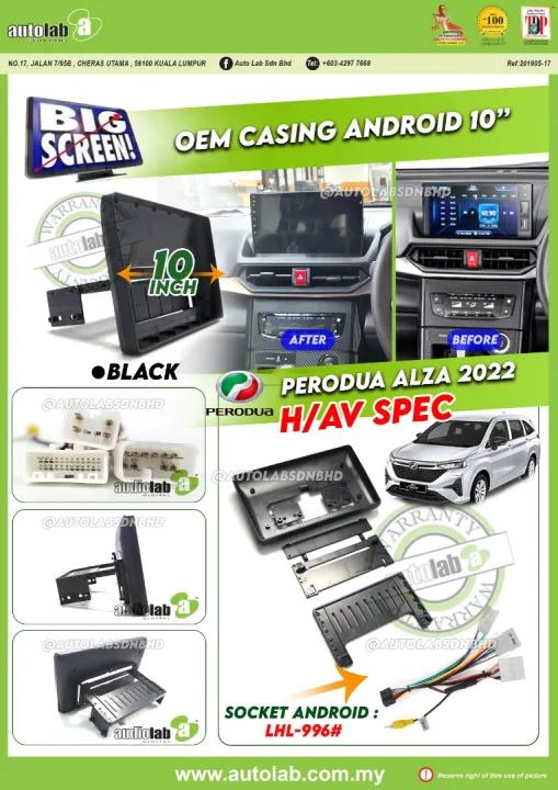 ANDROID PLAYER CASING FOR PERODUA ALZA D27A 2022 | Lazada