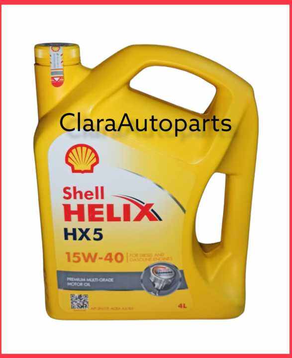 Shell Helix Hx5 15W-40 Premium Multi Grade Motor oil Oli Mobil 4 Liter ...