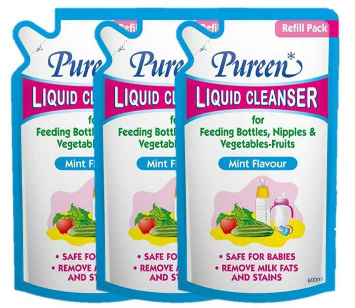 Pureen Liquid Cleanser (Mint) Triple Pack 600ml x 3 | Lazada