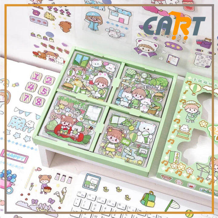 CART Sticker Mainan Anak Waterproof Sticker Momo Dapat Box Isi 100 ...