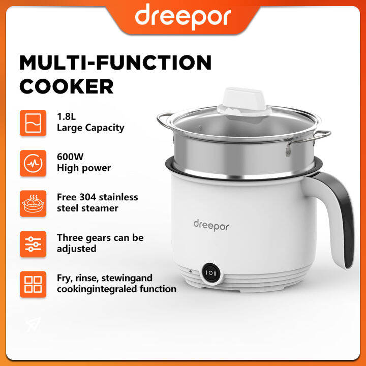 Dreepor Mini Rice Cooker Electric Multi cooker Electric Boiling Pot ...