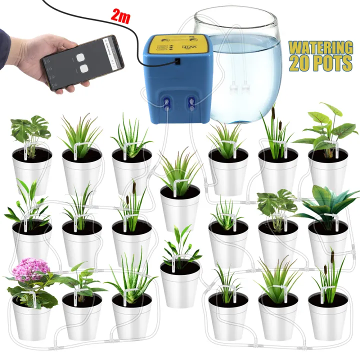 WIFI Intelligent Watering Device Double Pump Timed Automatic Drip ...