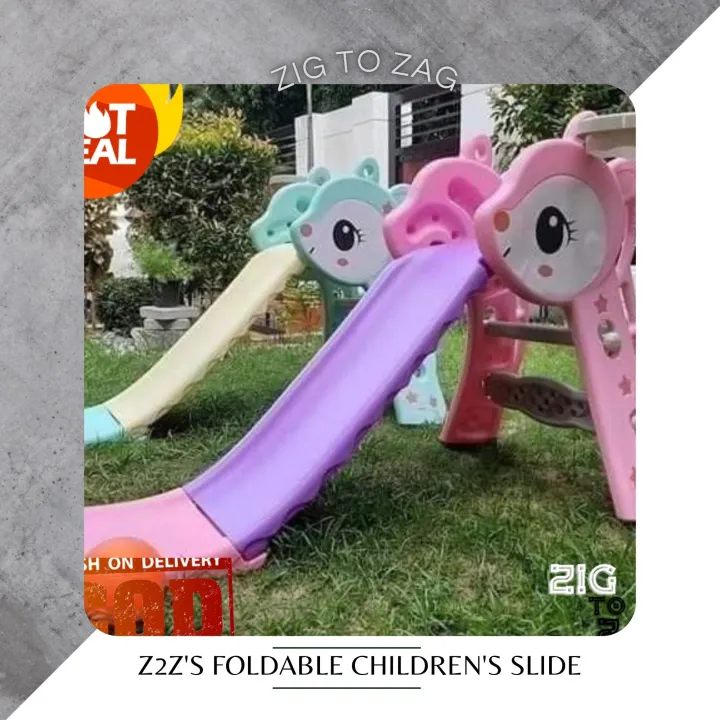 Z2Z'S Foldable storage children’s slides, cute animals, home shooting ...