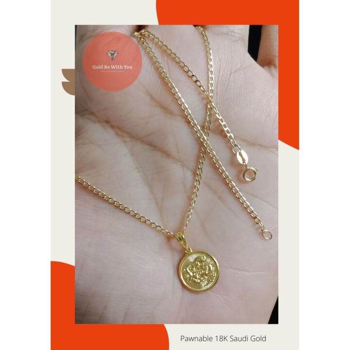 Pawnable 18k Saudi gold Cadena chain in dragon pendant | Lazada PH