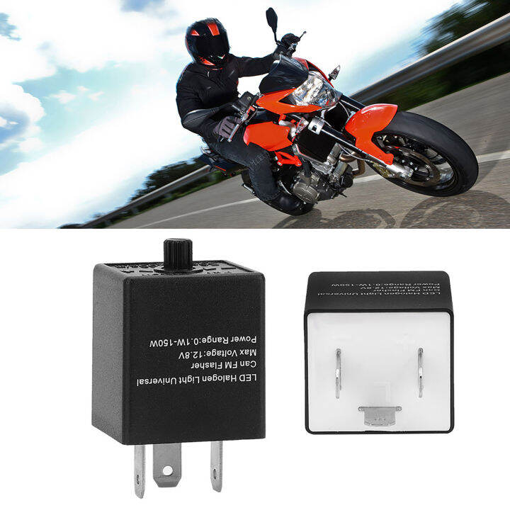 12V 24V 3-PIN Electronic LED Flasher Relay for Turn Signal Light Fast ...