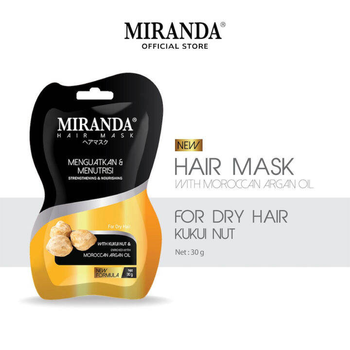 Miranda Hair Mask (Masker Rambut) Sachet Kukui Nut - 30g | Lazada Indonesia
