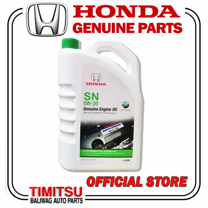 ENGINE OIL SN 0W-20 4LTRS FULLY SYNTHETHIC PART NO. 08234-P99-A4NP1 ...