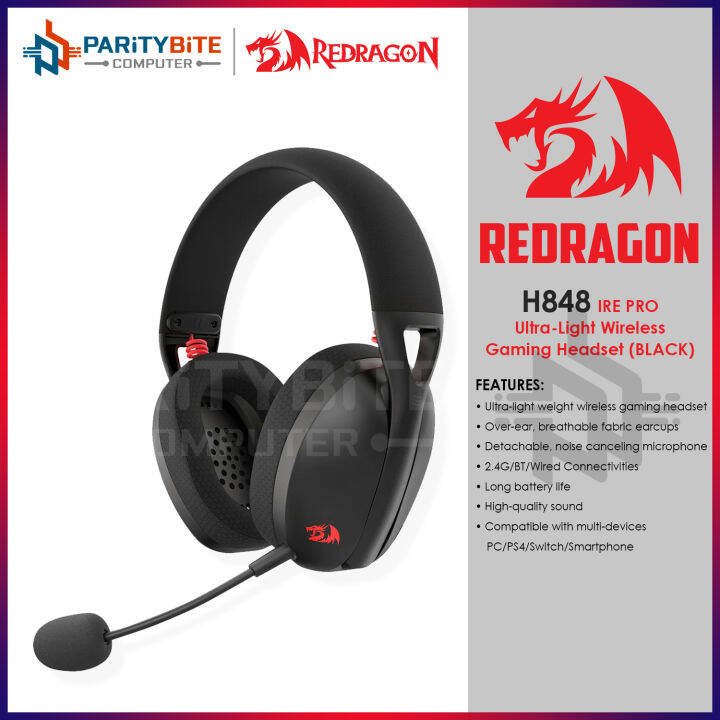 Redragon IRE Pro H848 Black BT Wireless Ultra-Light Wireless Gaming ...
