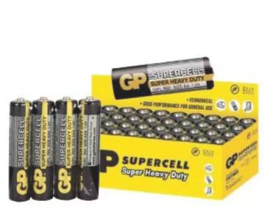[GENUINE] GP SUPERCELL SUPER HEAVY DUTY BATTERY AA / AAA (1 BOX: 40 PCS ...