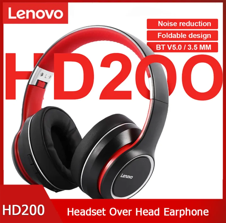 Lenovo HD200ไร้สายสเตอริโอหูฟังเล่นเกม BT5.0สแตนด์บายนานชีวิตเสียง ...