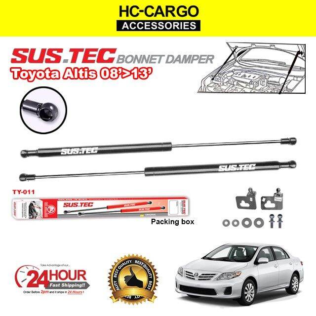 Toyota Corolla Altis 2008'-2013' Sustec Front Hood Damper Bonnet Gas ...