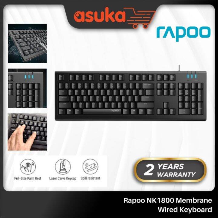 Rapoo NK1800 Membrane Wired Keyboard - 2Y | Lazada