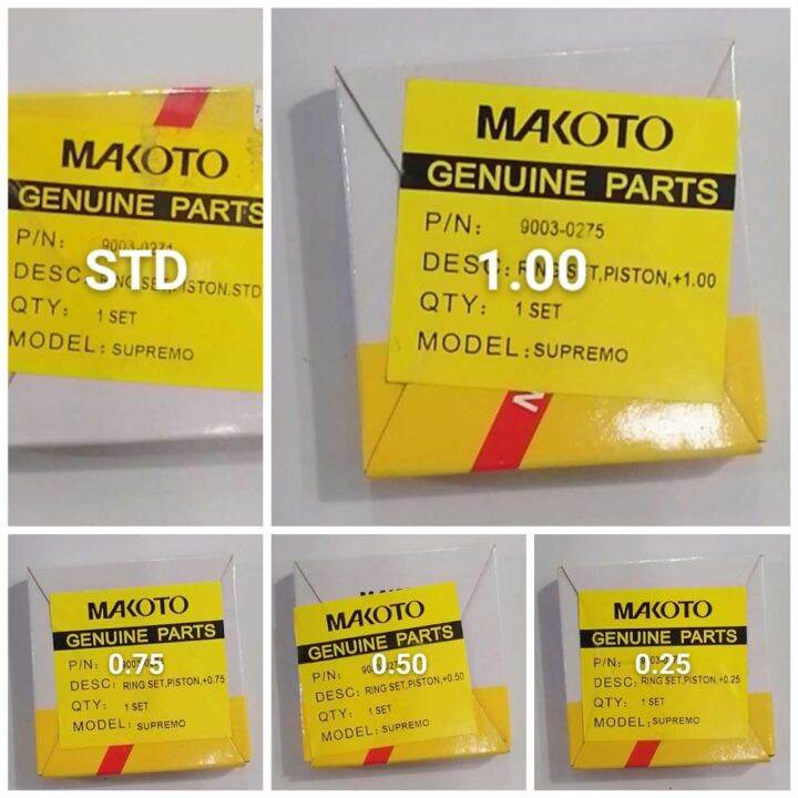 MAKOTO PISTON RING SET FOR TMX SUPREMO | Lazada PH