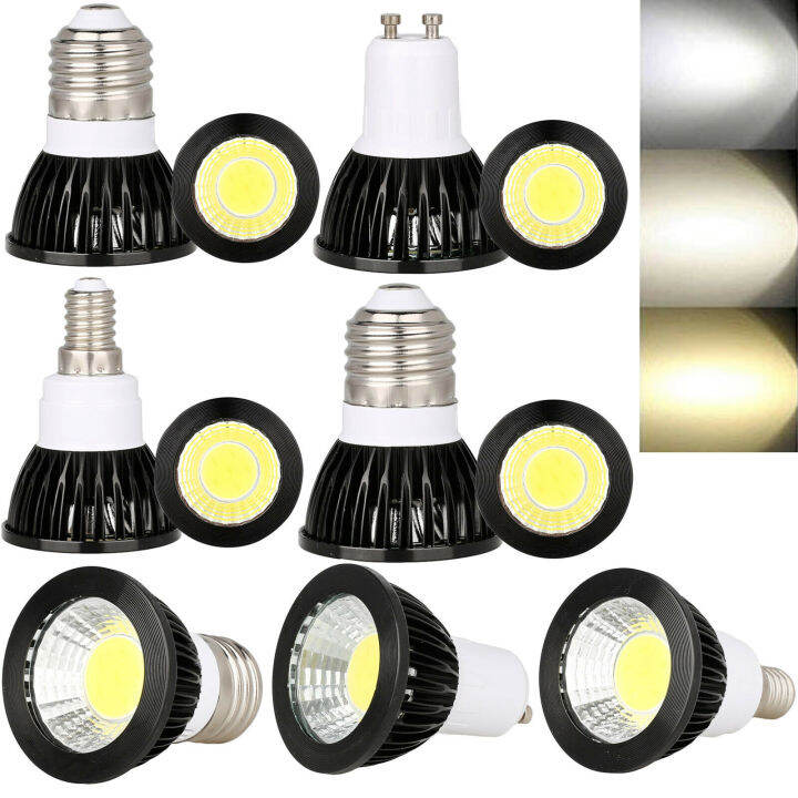 Eranpo Dimmable Led Cob Spot ไฟหลอดไฟ E27 Es Gu10 E14 6w 9w 12w Led