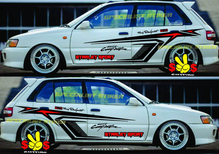Stiker Mobil Toyota Starlet Cutting Sticker Starlet Sport | Lazada ...
