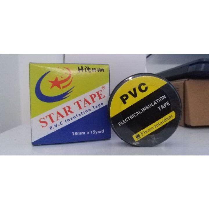 ISOLASI LISTRIK STAR TAPE 18 MM x 20 YARD ISOLASI LISTRIK PVC ISOLASI ...